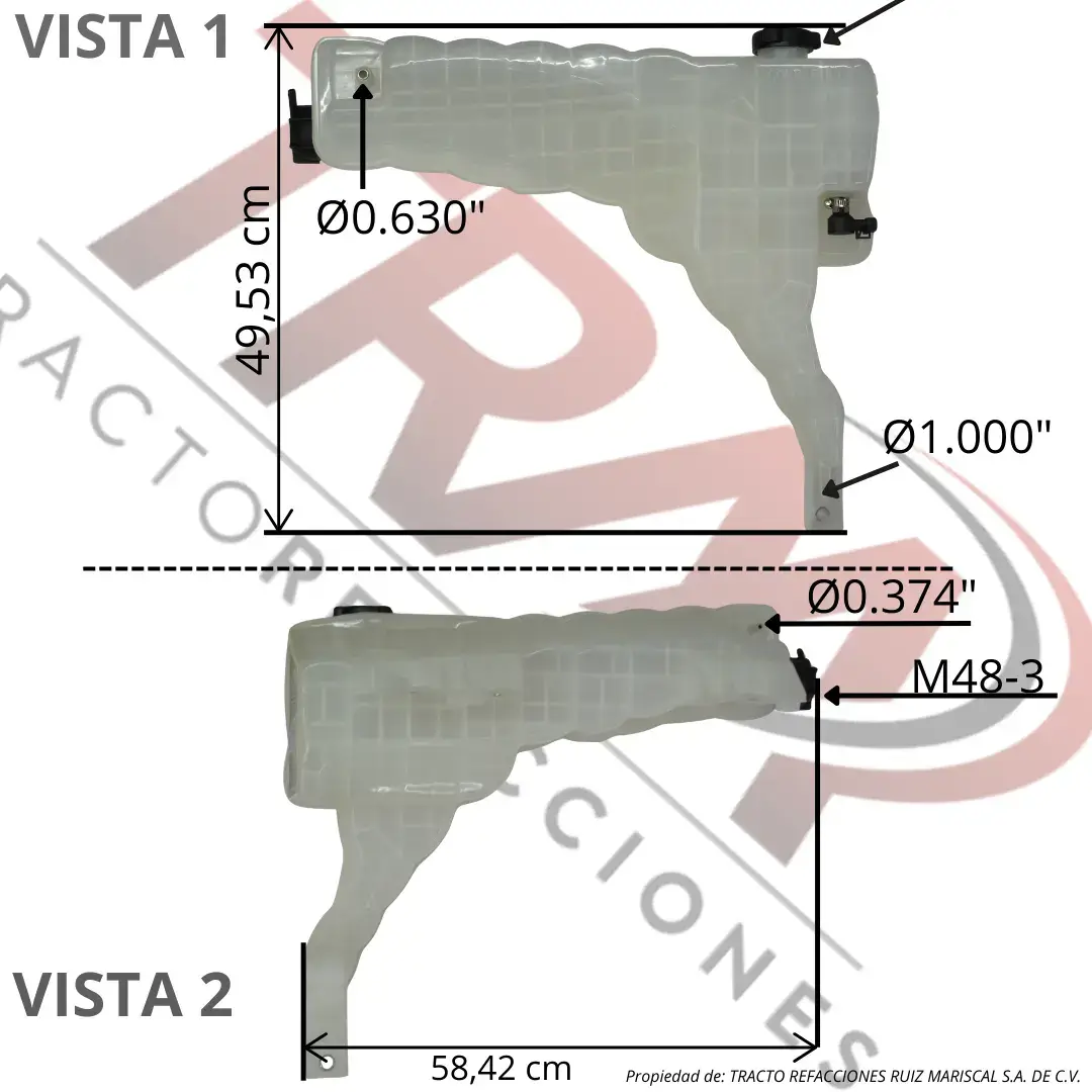 DEPOSITO DE REFRIGERANTE KENWORTH T680 DR104004 - Tracto refacciones ...